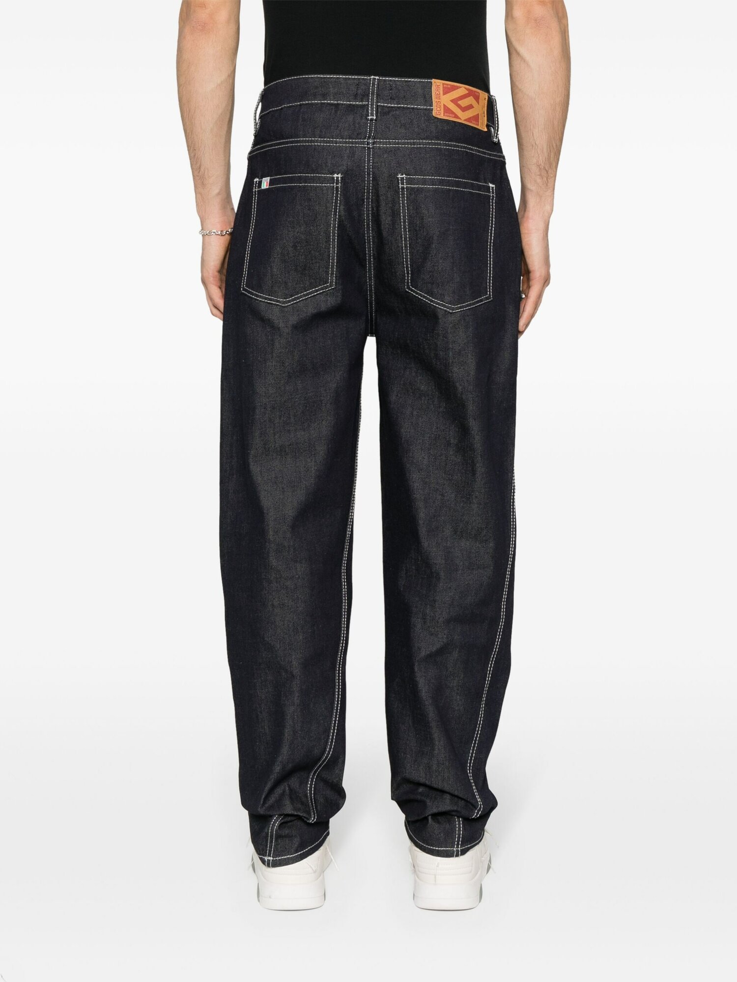 Джинсы GCDS Raw Denim Wide, размер 50, синий — фото 1
