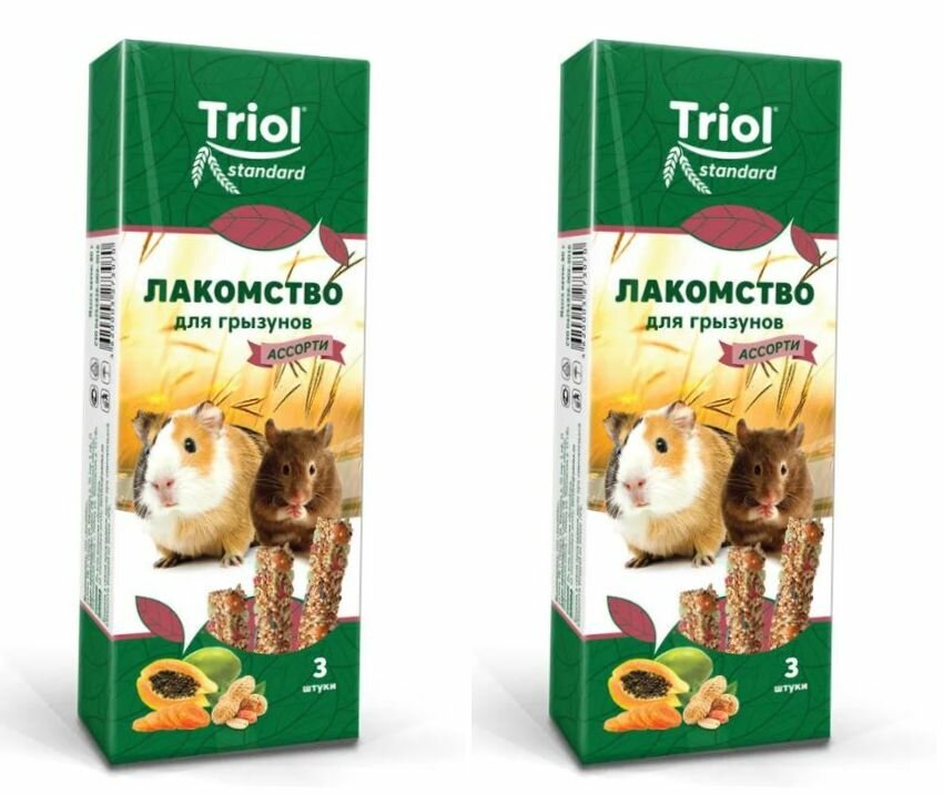 Triol Лакомство для грызунов, 3 шт, 2 уп