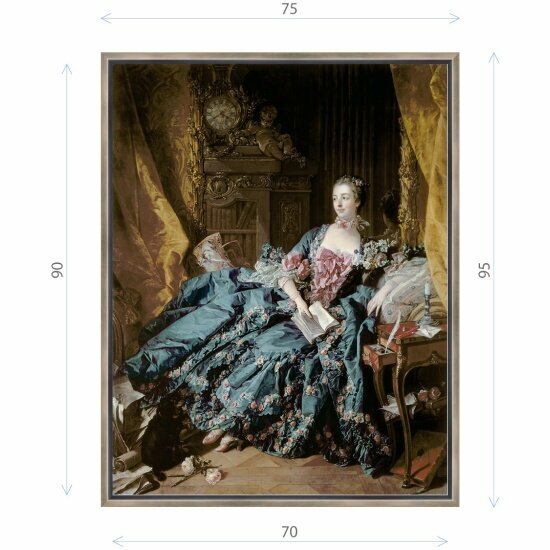 Картина Декор Депо Франсуа Буше Мадам де Помпадур Матовый холст в раме 95х75 см