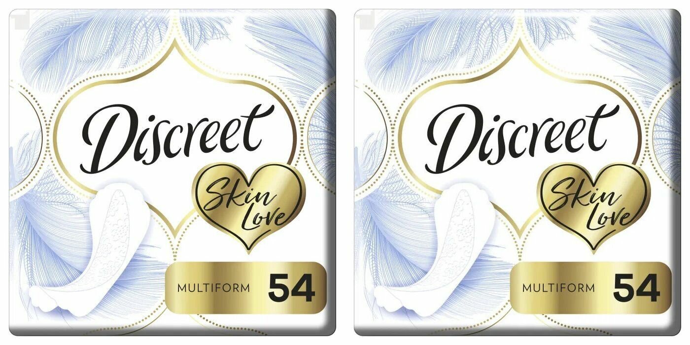 Discreet Женские ежедневные прокладки Deo Skin Love, 54 шт/уп, 2 уп