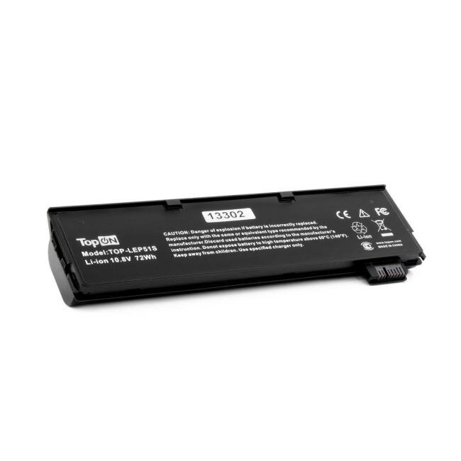 TopON TOP-LEP51S Аккумулятор для ноутбука Lenovo P51s/T470. 10.8V 6600mAh. PN: 01AV427