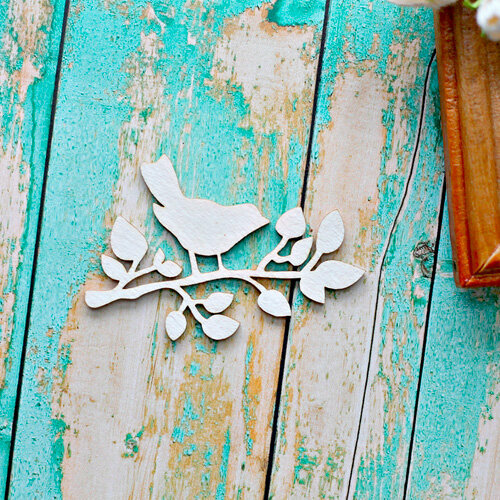 Чипборд "Веточка с птичкой" толщина 1,55 мм