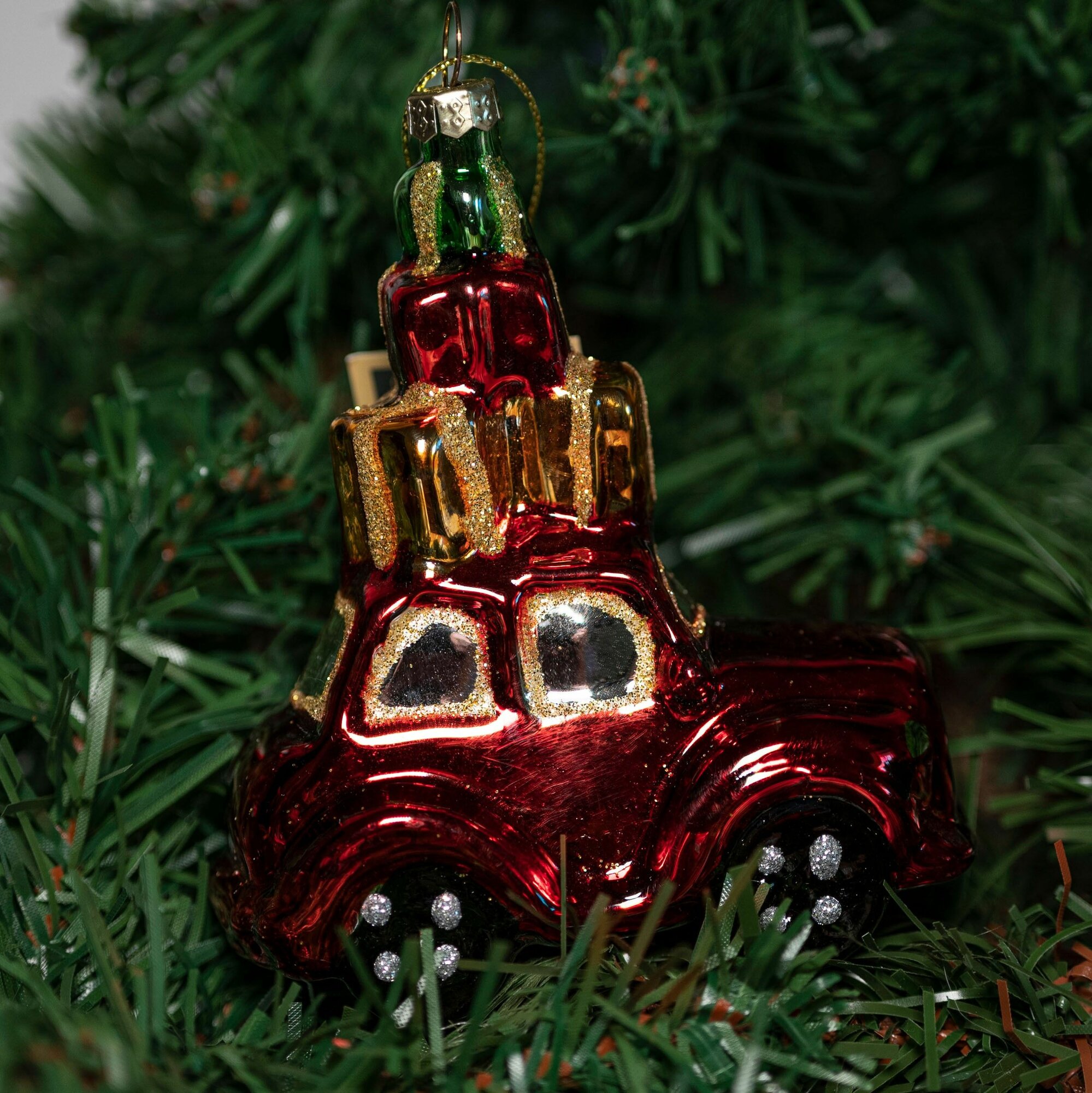 Игрушка на елку Автомобиль с подарками 1.5см