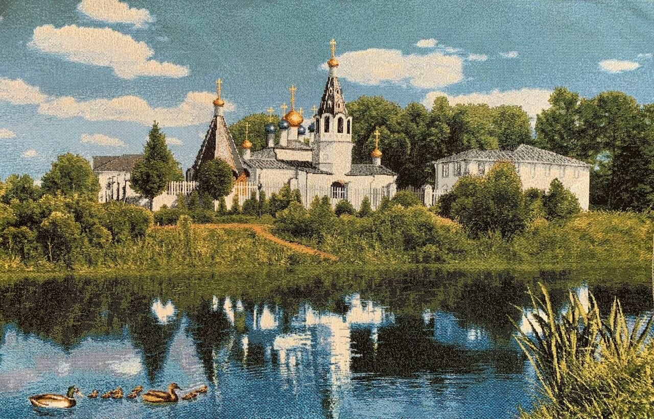 Гобелен, гобелен без рамы 46х72 см / "Тихая обитель"
