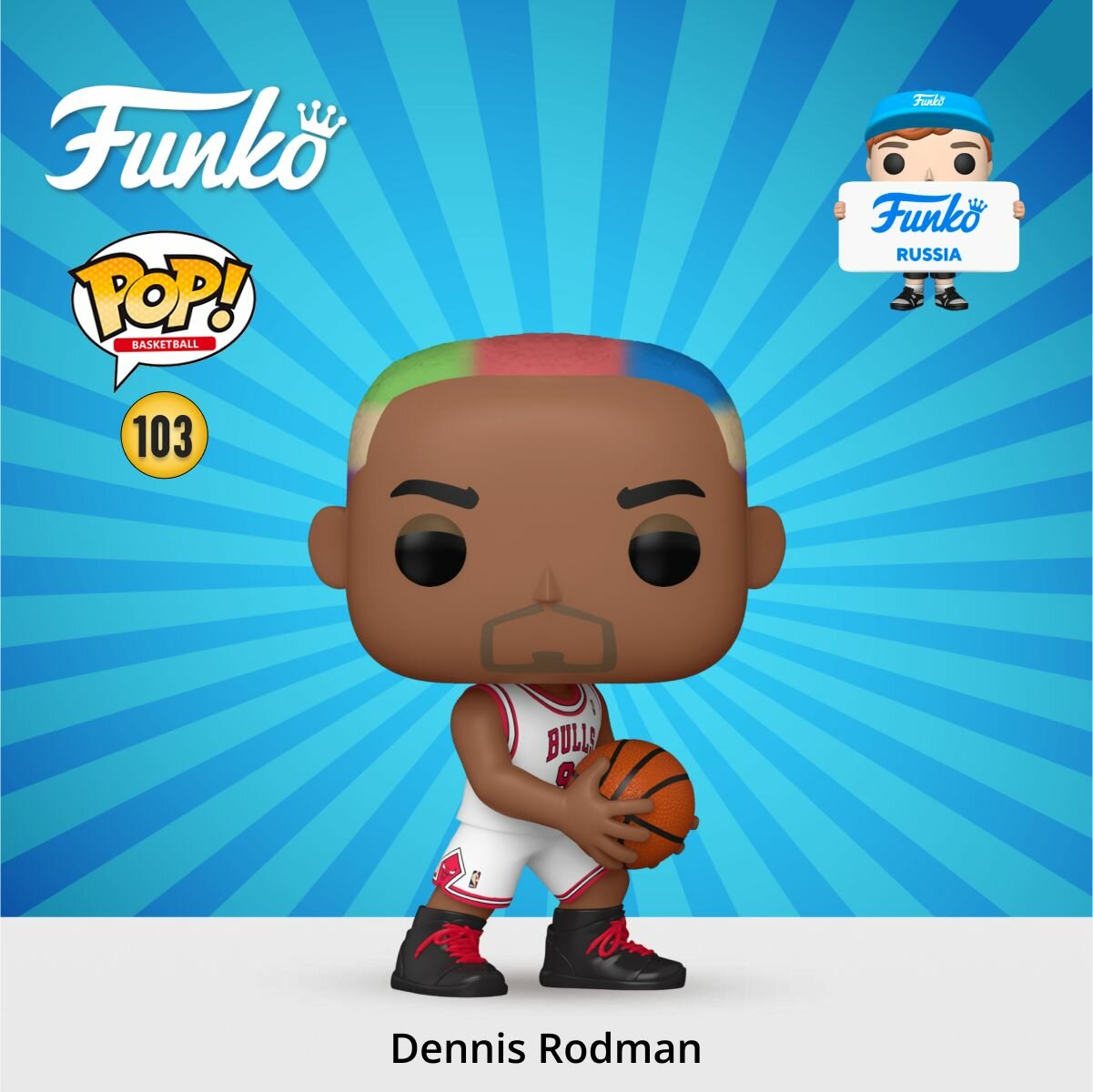Фигурка Funko POP! NBA Legends Dennis Rodman (Bulls Home) 55216