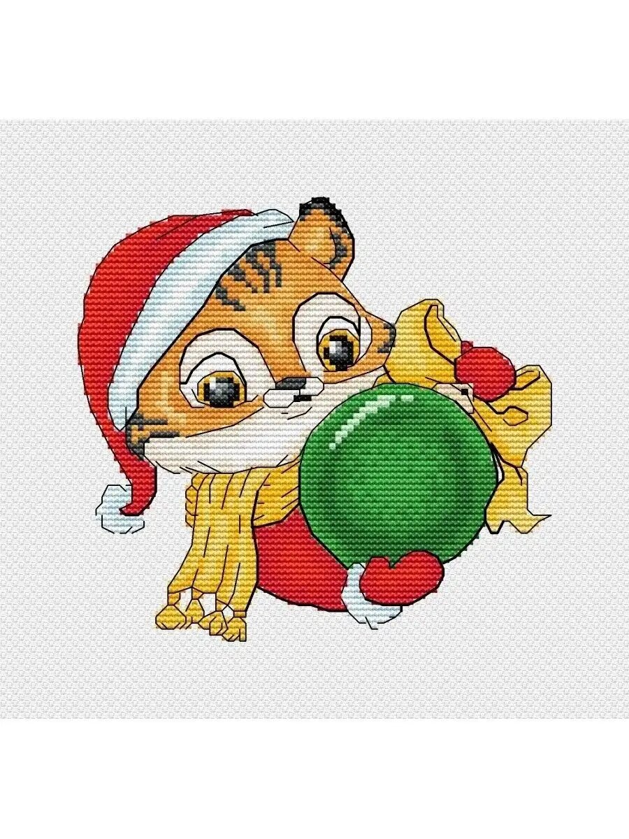 Набор для вышивания "Magic canva" Игрушка Тигры 14.3х13.4 см