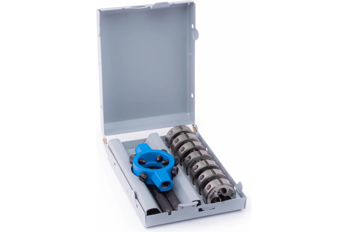 GSR Набор плашек 25х9 HSSG М3-М12 + Плашкодержатель 25х9 00708030