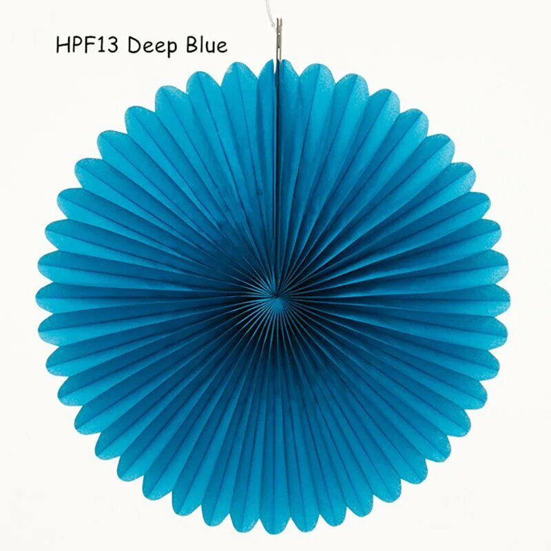 Бумажные веера и вертушки для декора Синий, 30cm, deep blue
