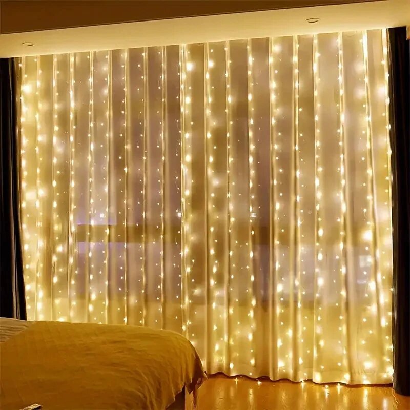Гирлянда светодиодная "Водопад" Warm Light, 300 LED, USB