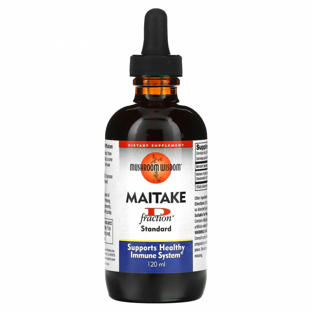 Mushroom Wisdom, Maiake D-Frction®, нормальный вкус, 120 мл