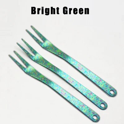 Открытый титановый набор вилок для фруктов Тито 3 шт./компл. экологически чистые кухонные титановые вилки для десертов столовые приборы инструменты для готовки