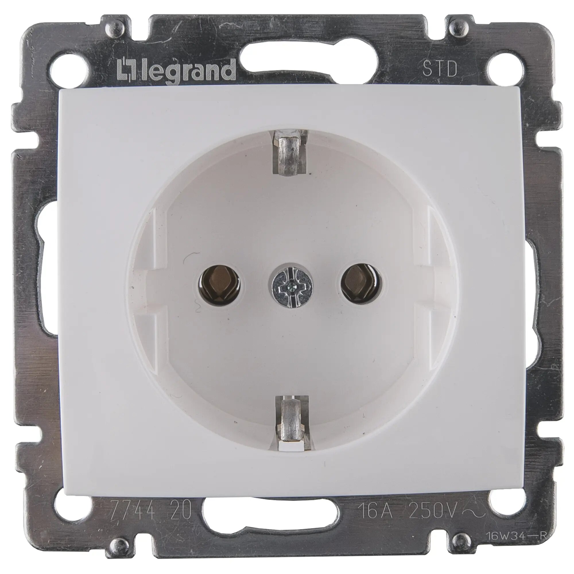 Legrand Valena встроенная розетка с заземлением белого цвета для скрытого монтажа