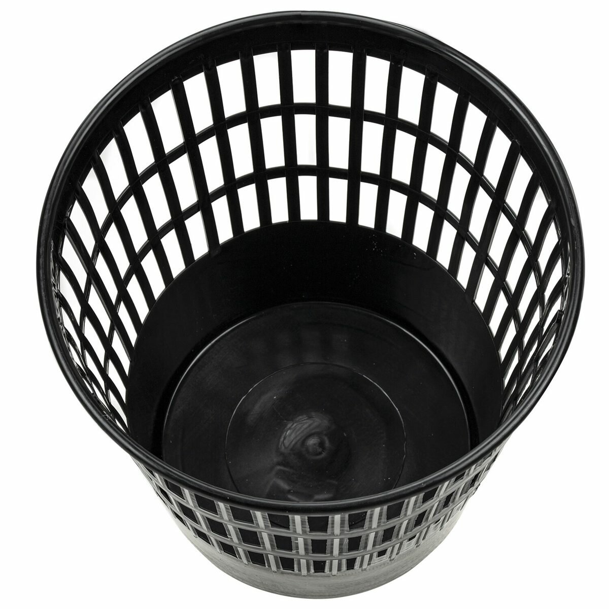 Корзина для бумаг 16л Brauberg Maxi, круглая сетчатая, пластик, черная (231165), 9шт.