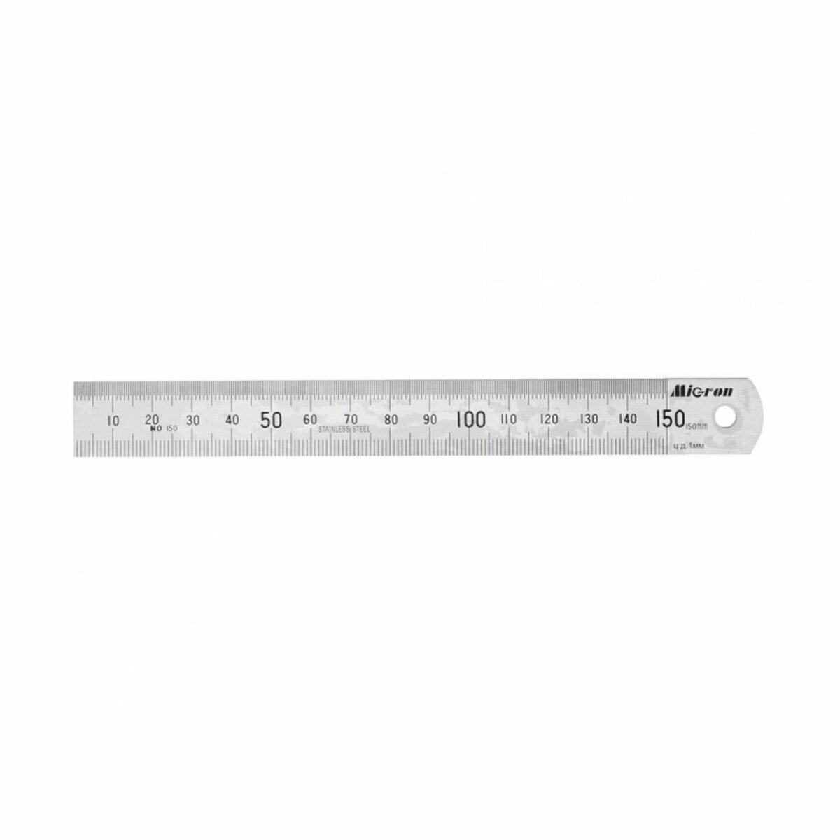 Линейка измерительная Micron 150х19мм металлическая (42158)