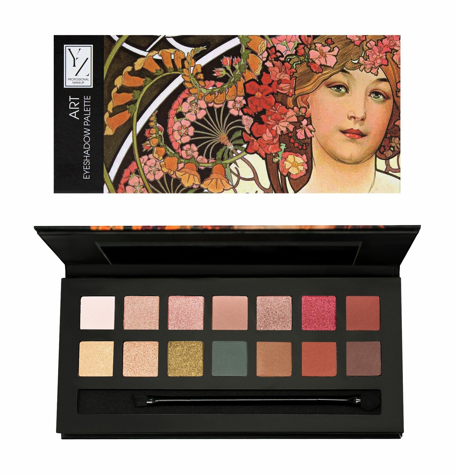 YLLOZURE Палетка теней для век Аrt Eyeshadow Palette, 14 г, 32