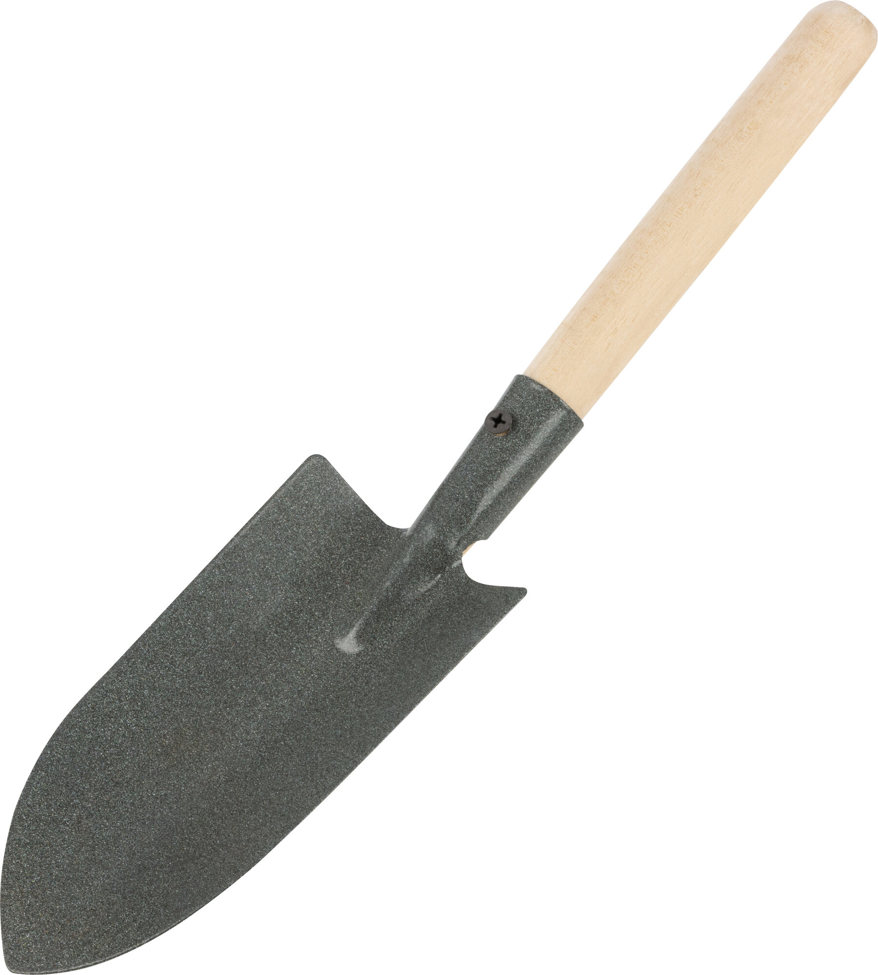 Совок посадочный стальной с деревянной ручкой, длина: 33.5 см