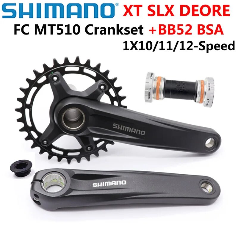 SHIMANO DEORE M6100 FC MT510 Шатуны алюминиевые 10/11/12 скоростей 177 мм