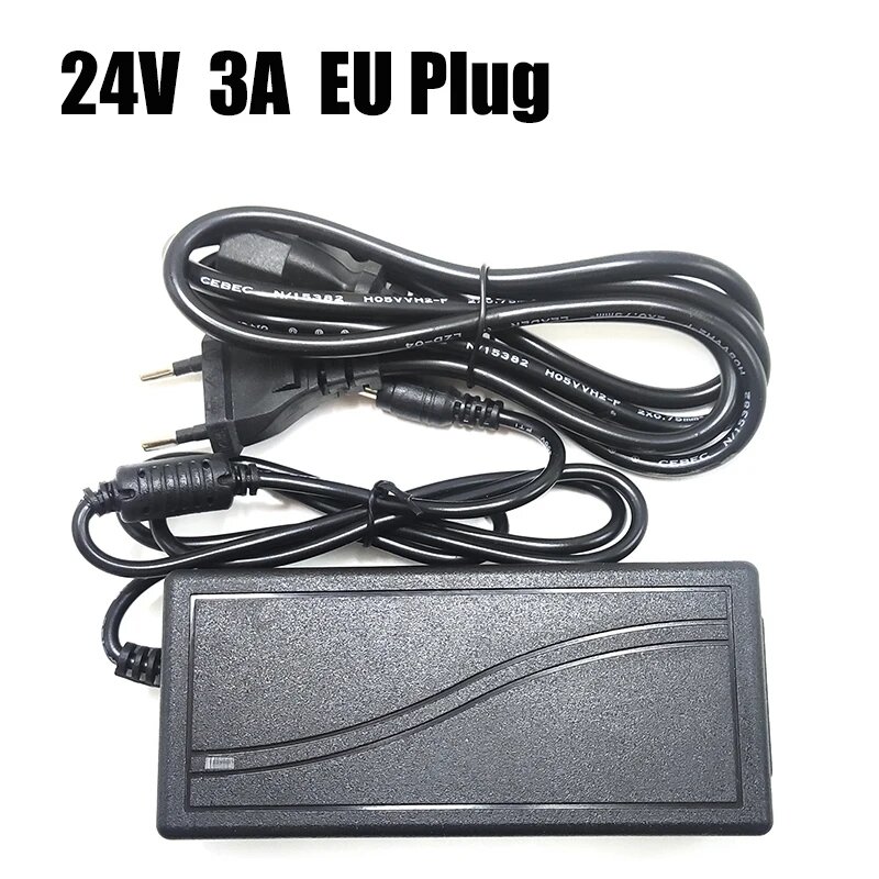 Адаптер питания PLUSPOE 24В 3А черный EU