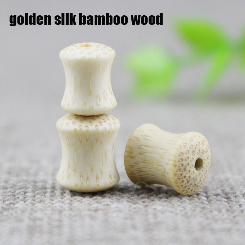 Бусины из дерева TOM YANG 8 golden bamboowood