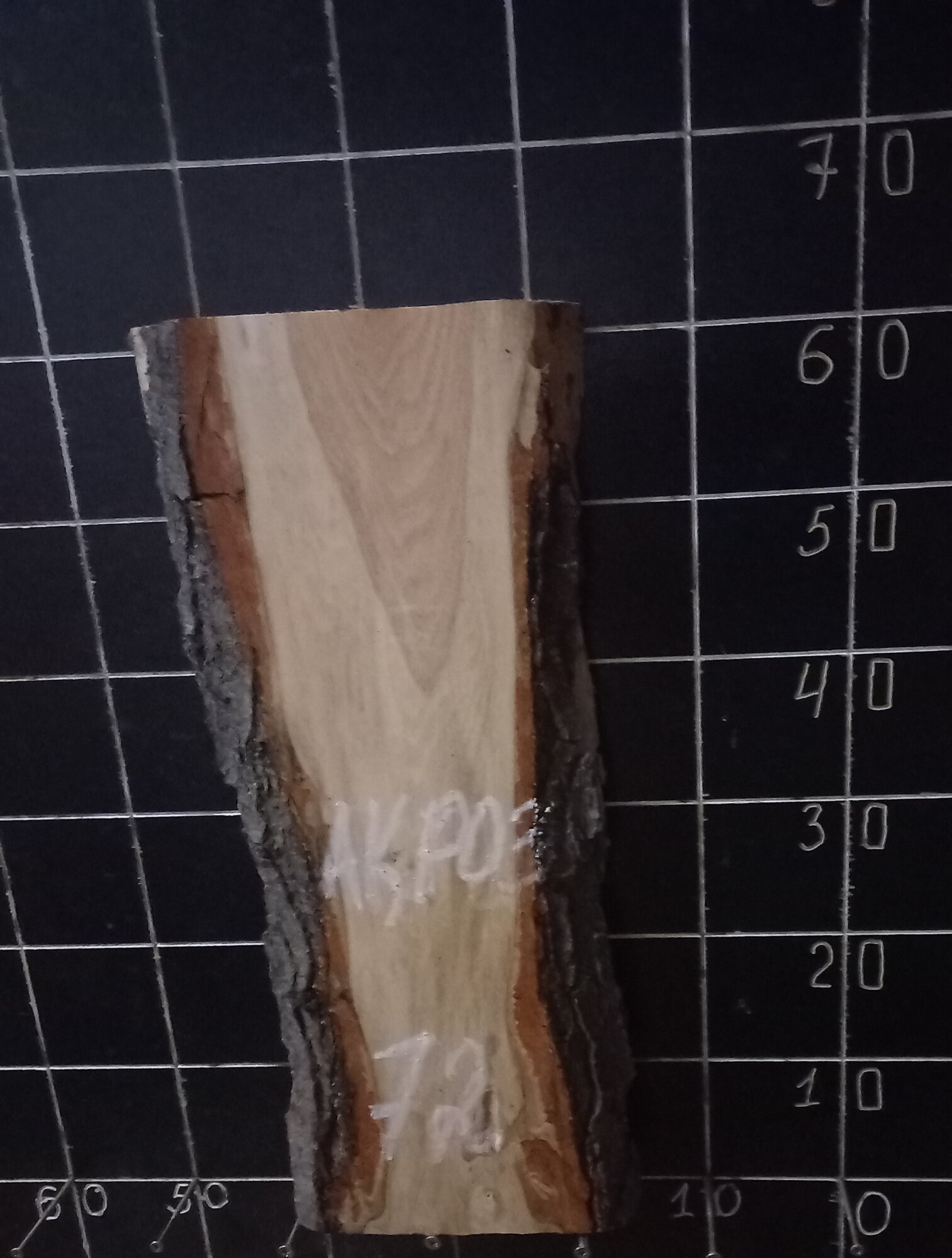 Слэб из массива дерева акация розовая №72, 2*14*60 см, ДОКЛЕС