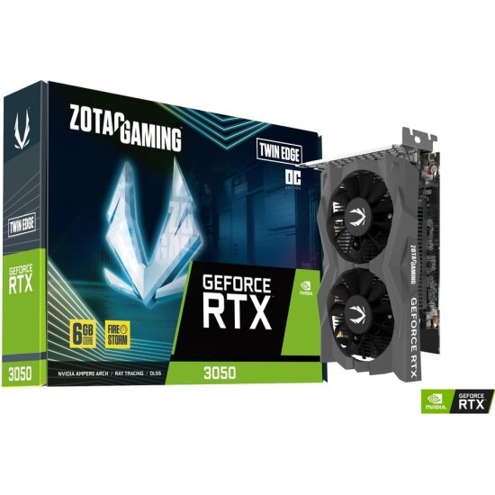 Видеокарта Zotac GeForce RTX 3050 TWIN EDGE OC 6G