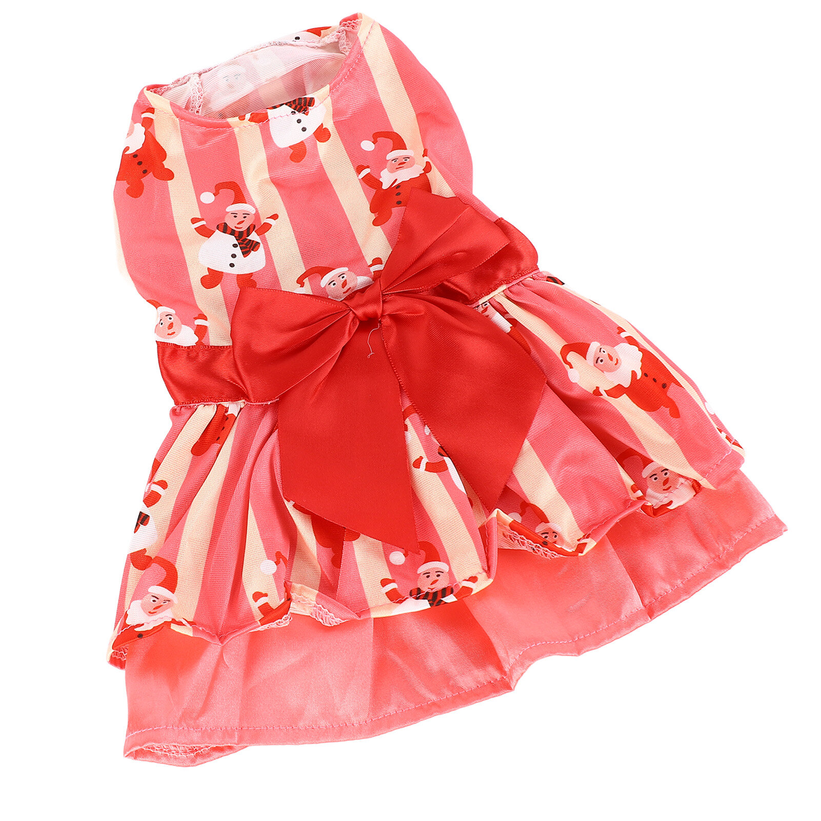 Рождественское платье для домашних животных, приятная для кожи, милая Рождественская одежда с узором Деда Мороза для собак, рождественская одежда для повседневной вечеринки L