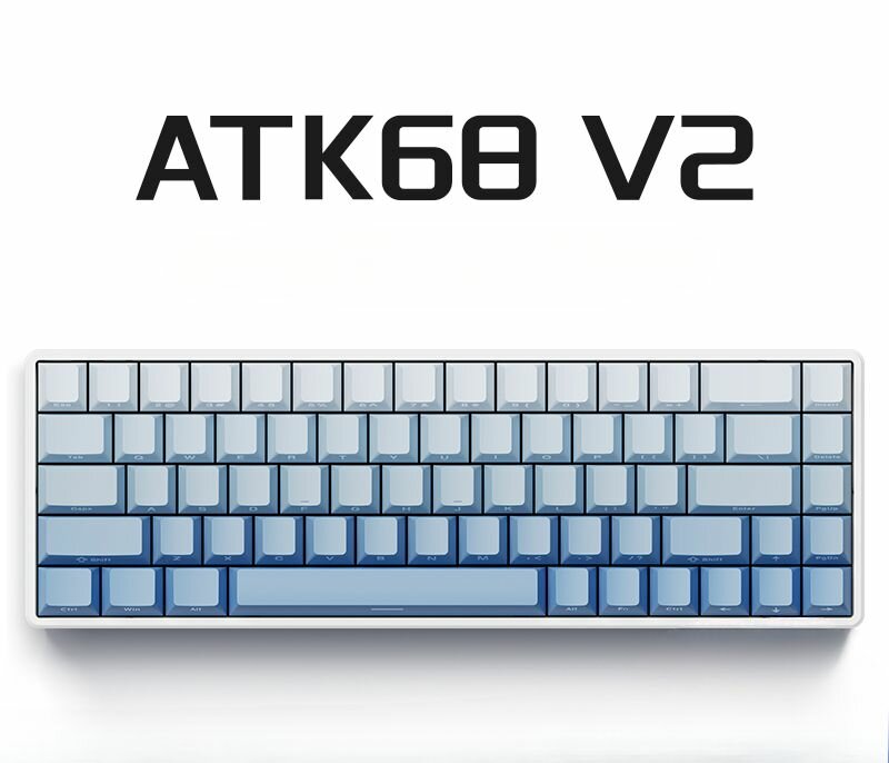 Игровая механическая клавиатура ATK68 V2 с магнитной осью (magnetic jade axis purple)