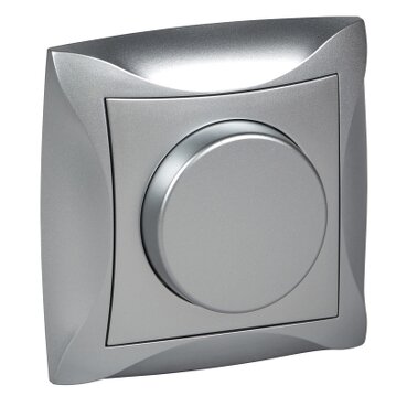 Диммер ДУЭТ поворотный 300 вт серебро SE WDE 000334