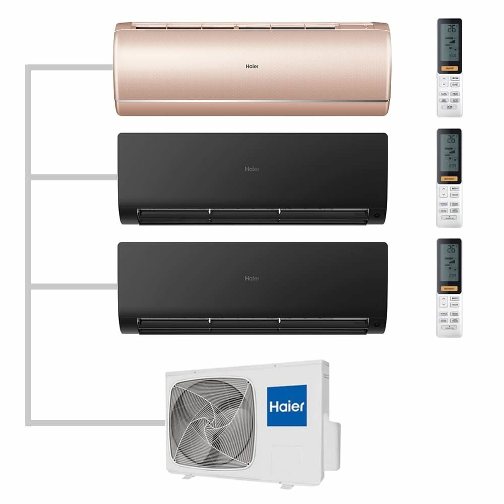 Мульти сплит-система настенная Haier AS35S2SJ2FA-G/AS35S2SF2FA-B/AS35S2SF2FA-B/3U70S2SR5FA Inverter