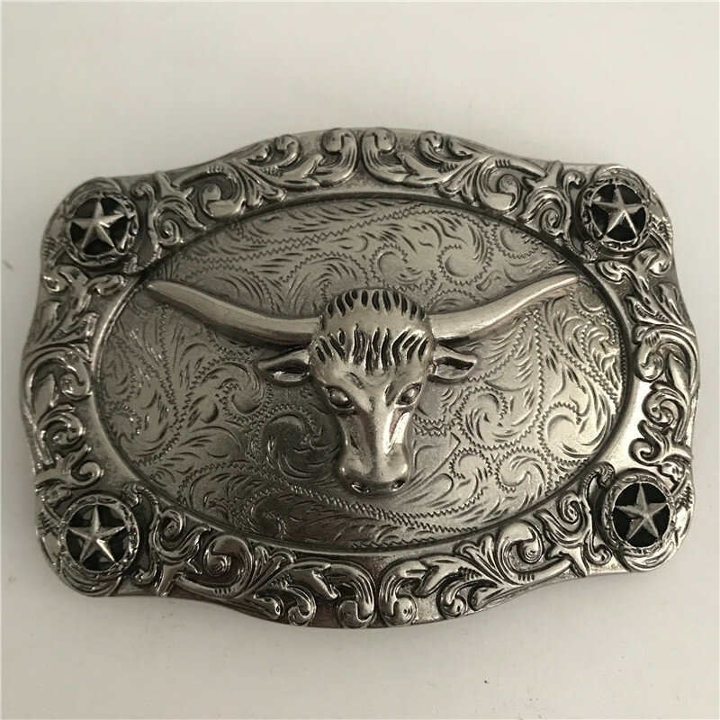 Пряжка металлическая мужская ковбойского ремня с бычья голова