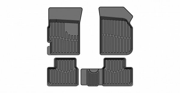 Коврики пола Chevrolet Spark (2010-2015) Premium (к-т 4 шт)