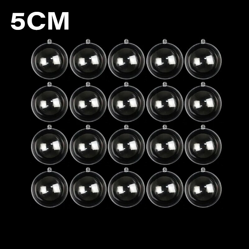 Прозрачные полые шары для декорирования 20 шт 5CM, 1PC