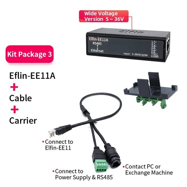 XT-XINTE Elfin-EE11A RS485 к Ethernet конвертер Cable Kit