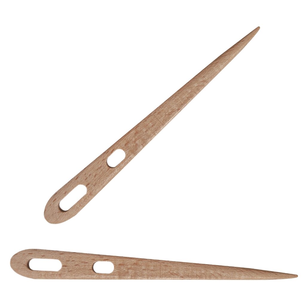 2pcs деревянная иглы вязаной крючком 15 мм двойное отверстие