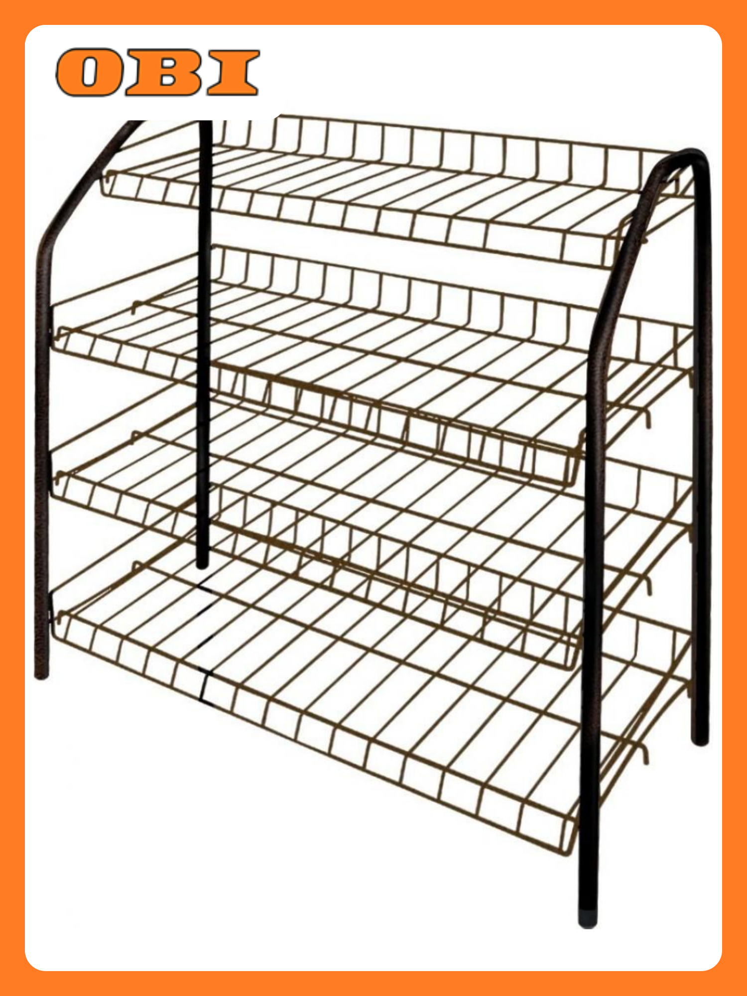 Этажерка для обуви Nika, металл, 66x30x28 см, 12 пар, цвет медный