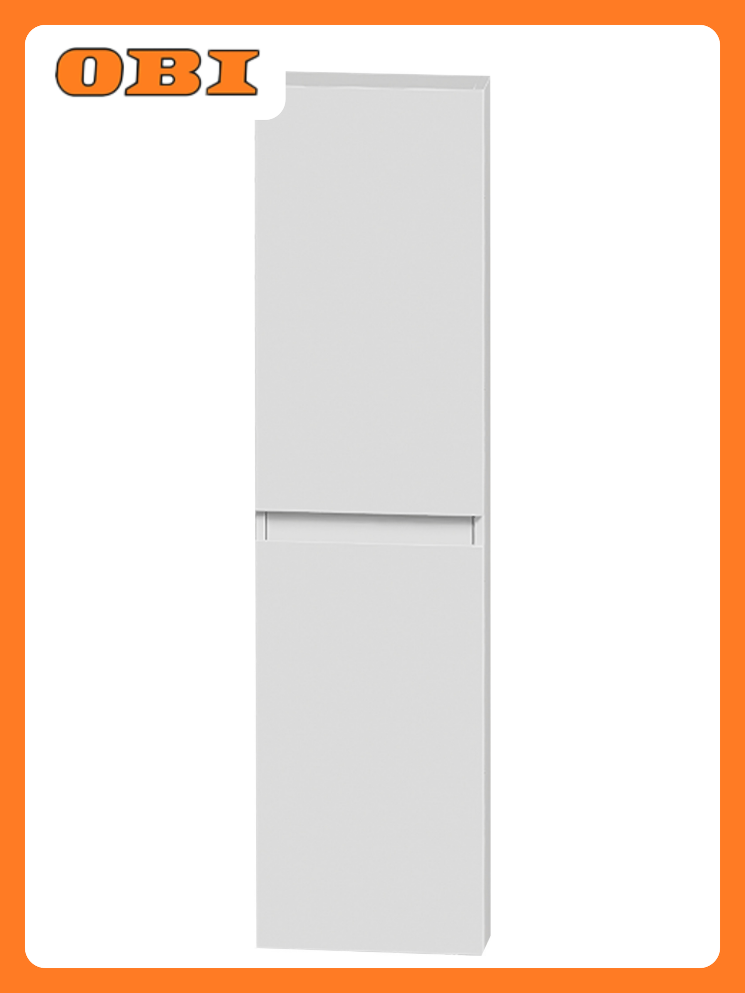 Пенал подвесной Nova напольный распашной 154x40 см глянец белый