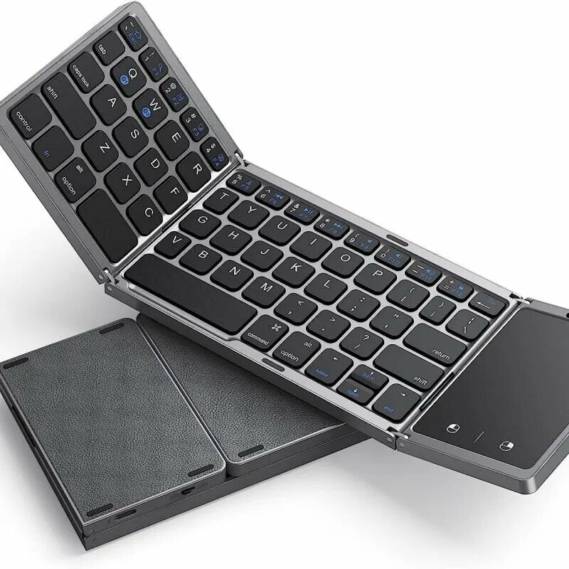 Складная Bluetooth-клавиатура Steam Deck для путешествий, трехскладная беспроводная портативная клавиатура с сенсорной панелью для аксессуаров Steam Deck