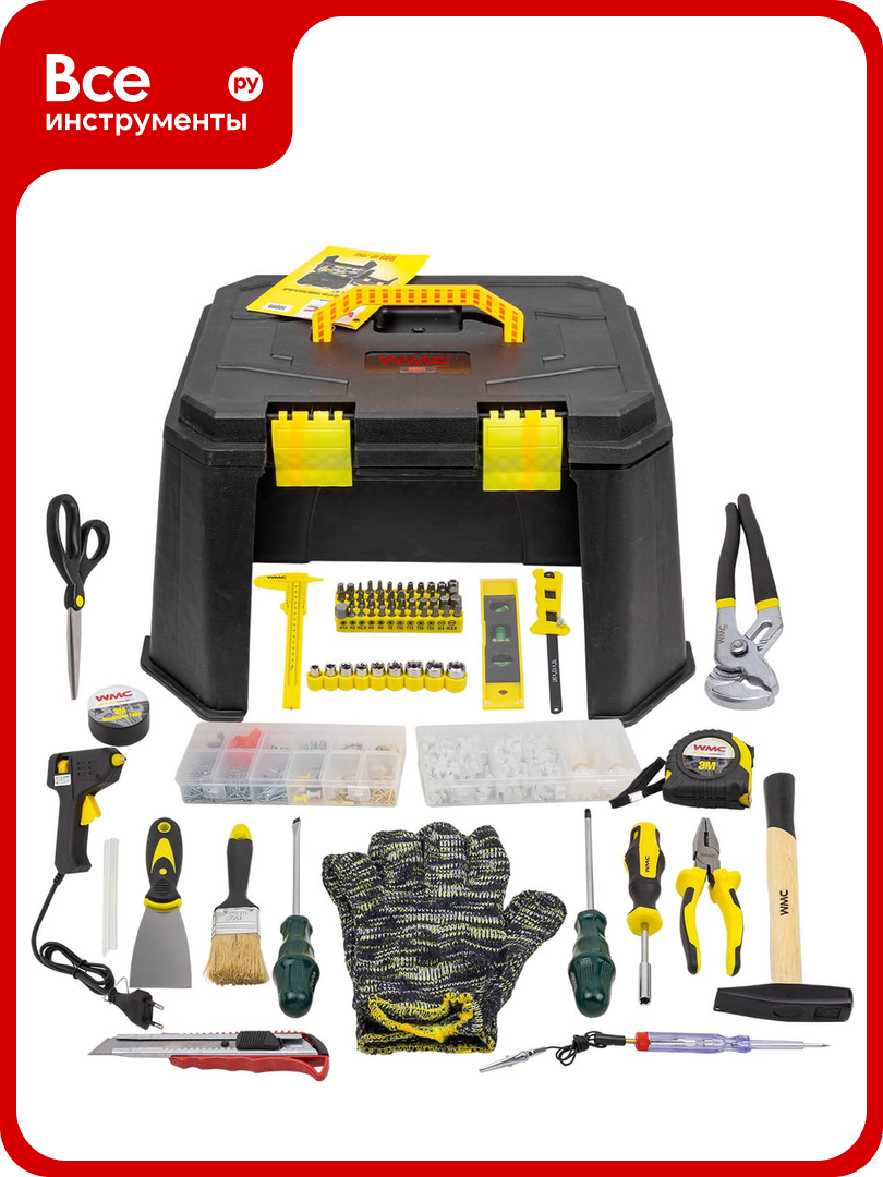 Набор инструментов WMC TOOLS 999пр, 47909 10999, для любых ремонтных