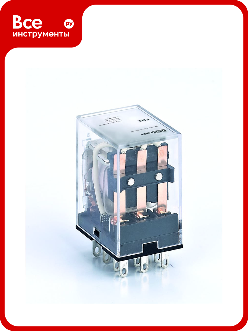 Промежуточное реле DEKraft ПР-102, 5 А, 230 В, ac ПР-102 23883DEK, компактные