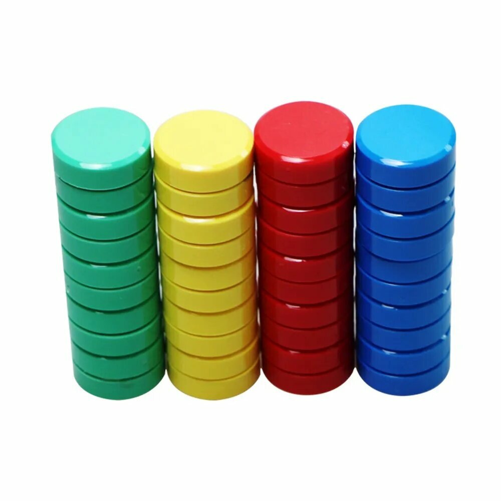 30 Штук Магнитов, Круглая Форма, Для Доски, Из Пластика