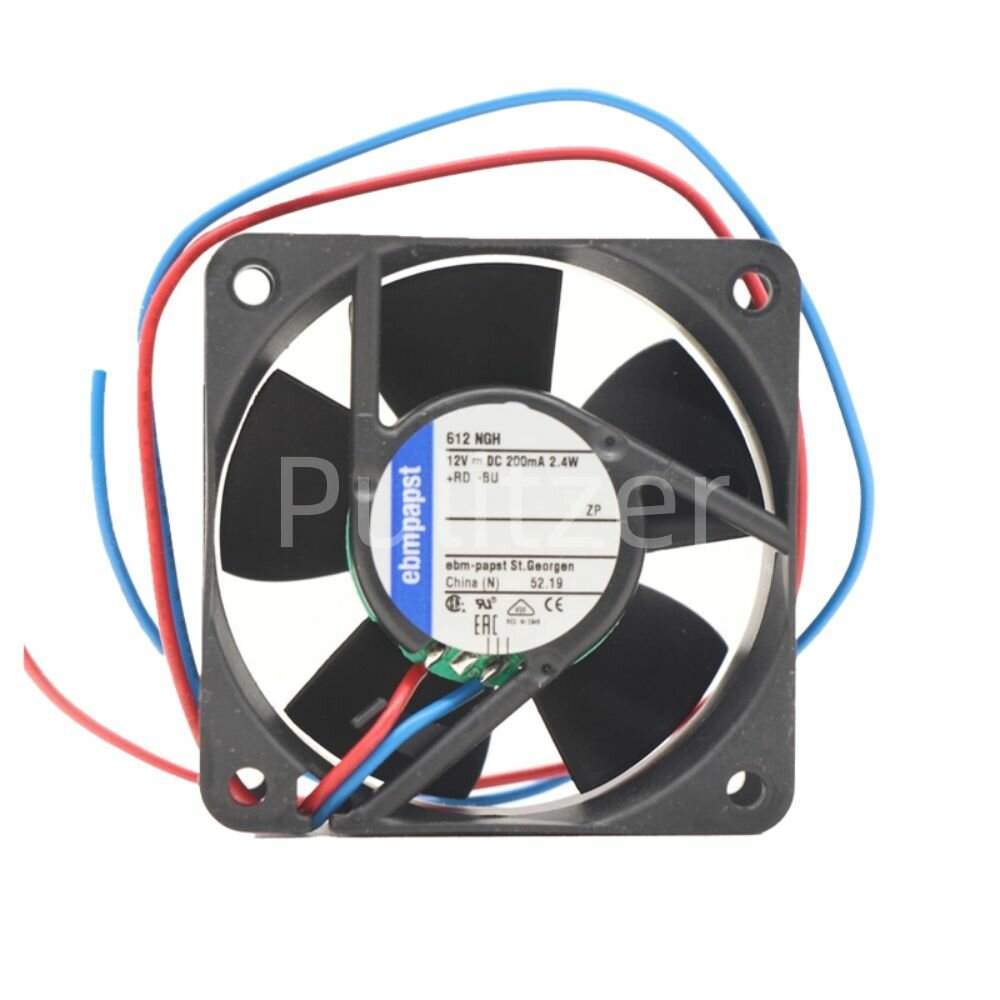 Ebmpapst 612NGH 60*60*25 мм компактный осевой вентилятор 12 В 0,2 А 2,4 Вт 5600 об/мин