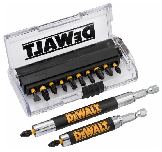 Набор бит DeWALT DT70512T, EXTREME IMPACT TORSION 25 мм, в тонком карманном чехле, 14 шт.