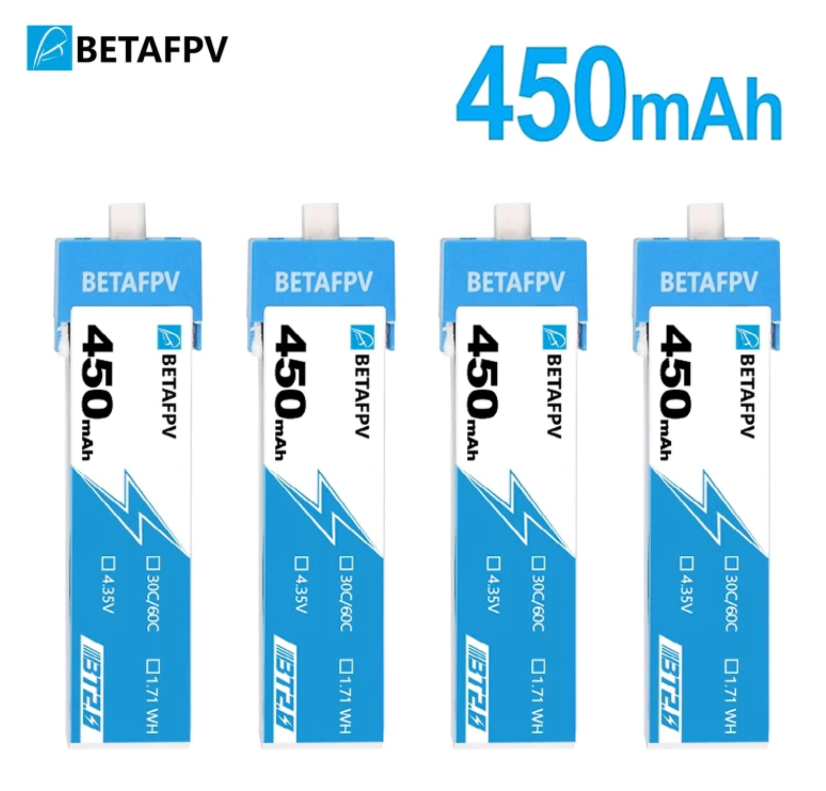 Cetus Pro / X 4 Аккумулятора для BETAFPV 450 mAh батарея на цетус