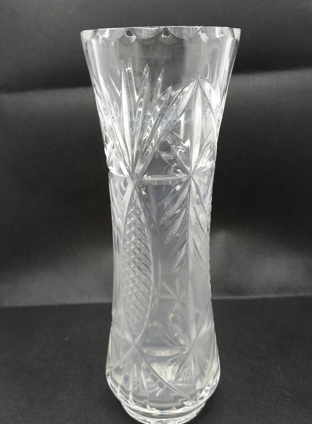 Винтажная советская интерьерная ваза, с резным рисунком, СССР