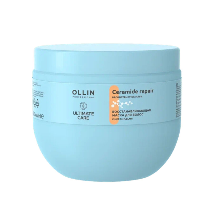 Восстанавливающая маска для волос OLLIN, ULTIMATE CARE с церамидами 500мл