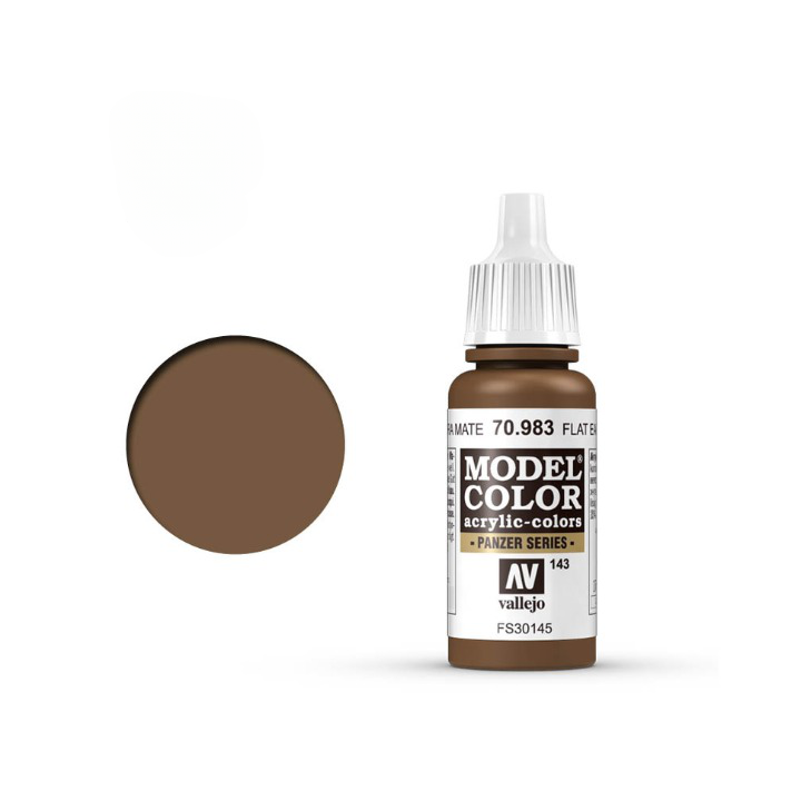 Аксессуар для Warhammer Vallejo Краска Model Color Темная земля 983 (Model Color: Flat Earth 70.983)