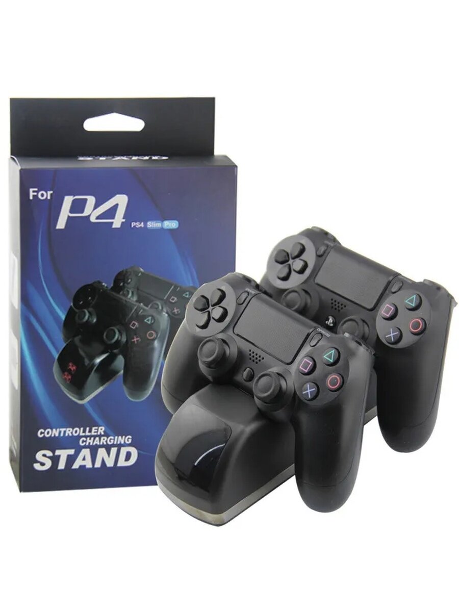 Зарядная док-станция для геймпадов PS4 Dualshock, подставка для контроллеров PS4, световая индикация