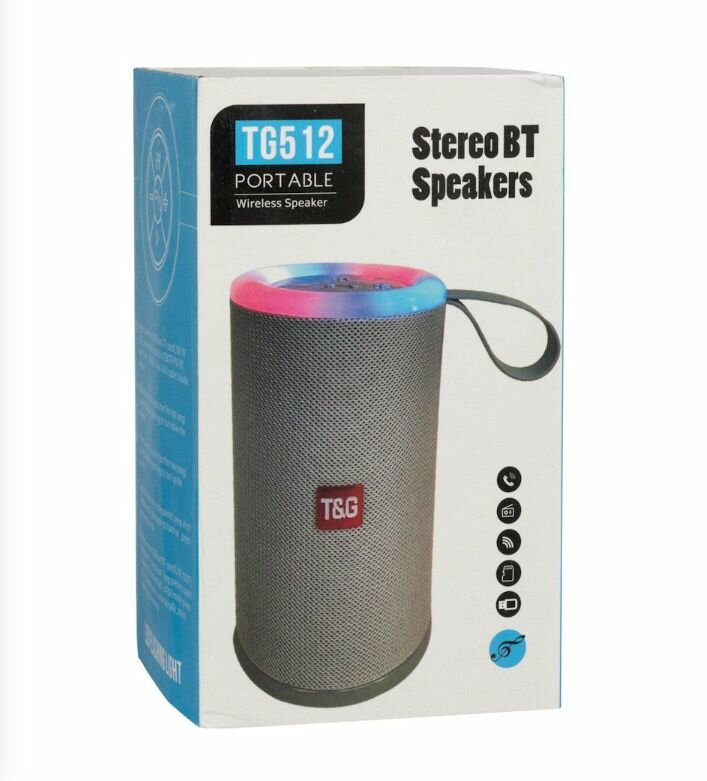 Портативная колонка Bluetooth с подсветкой Stereo TG512