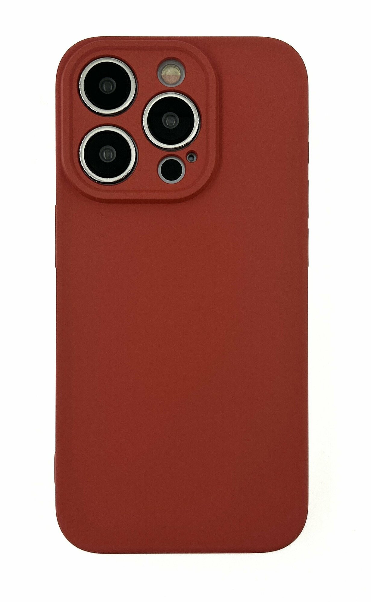 Защитный чехол для Apple iPhone 15 Pro Max силиконовый цветной защита со всех сторон iMobile Red