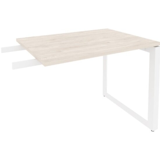 Брифинг-приставка Riva на О-образном м/к O. MO-BR-9 Денвер светлый/Белый металл 980*720*750 (Onix Direct)